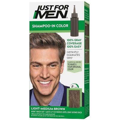 Just For Men Shampoo In Hair Color Light Medium Brown H30 Easy ...