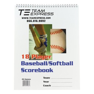 Team Express Custom 18 Player Baseball/Softball 25 Game Scorebooks : Target