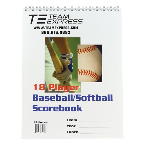 Team Express Custom 18 Player Baseball/softball 25 Game Scorebooks : Target
