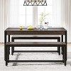 Tribesigns Dining Table Set, Kitchen Breakfast Table With 2 Benches ...