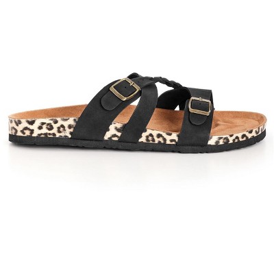 Avenue Women's Wide Width Deena Sandal - 10 W, Black : Target