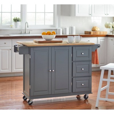 Lima Kitchen Cart Gray - Buylateral : Target