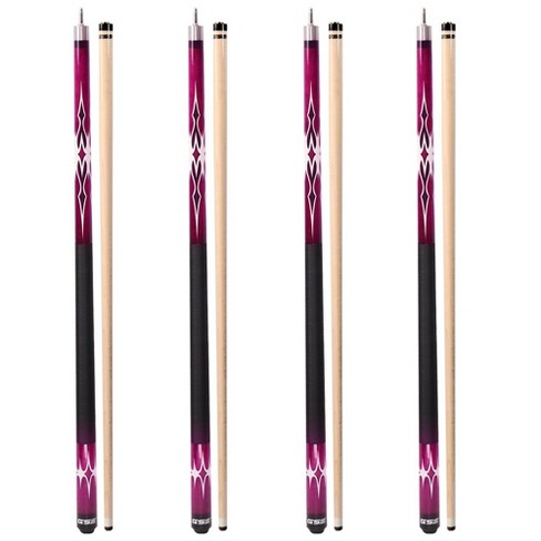 Gse Set Of 4 Canadian Maple Hardwood Billiard Pool Cue Sticks, 58" 2 ...