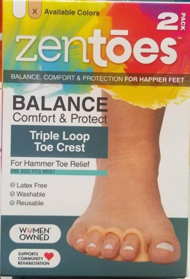 Zentoes Triple Loop Toe Crest For Hammer Toes - Beige - 2pk : Target