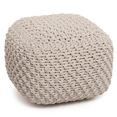 Birdrock Home Square Pouf Foot Stool Ottoman For Living Room & Bedroom ...