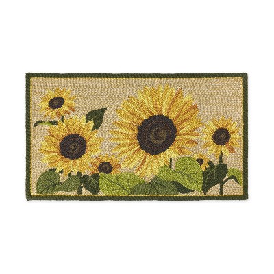 Indoor/outdoor Sunflower Hooked Polypropylene Accent Rug - 24 X 42 : Target