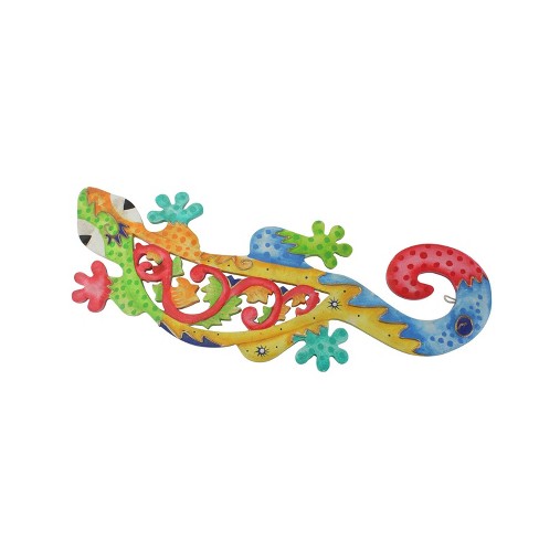 Beachcombers Yellow Relief Cut Gecko Coastal Plaque Sign Wall Hanging ...