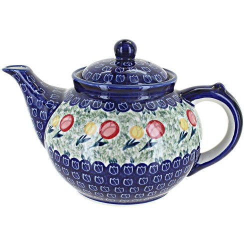 Blue Rose Polish Pottery Spring Beauty Teapot : Target