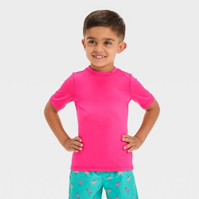 Baby Short Sleeve Rash Guard Top - Cat & Jack™ Pink 18m : Target