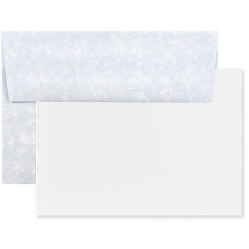 Jam Paper Blank Cards Set - A2 - 4 3/8 X 5 3/4 - Parchment Blue - 25 ...