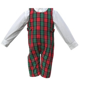 Boy's Baby & Toddler Christmas Plaid Overalls - Cotton Kids : Target