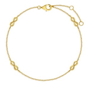 6.5-7.5" Infinity Bracelet Gold Plated Sterling Silver - In Season ...