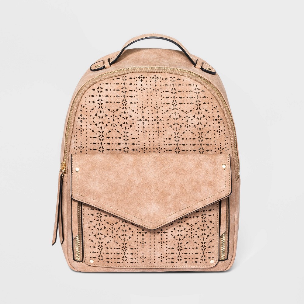 VR NYC Mosaic Design Laser Cut Backpack - Natural, One Color