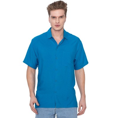 Happy Bay Mens Short Sleeve Button Down Summer Solid Shirts Casual Camp ...
