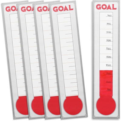 Goal Setting Wall Chart Thermometer (5 Pack) : Target