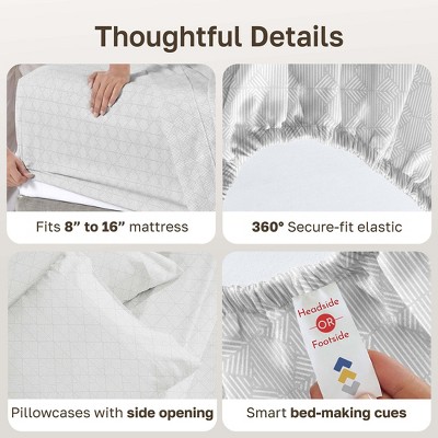 California Design Den Printed Bed Sheets Full Size Set - 400 Thread ...