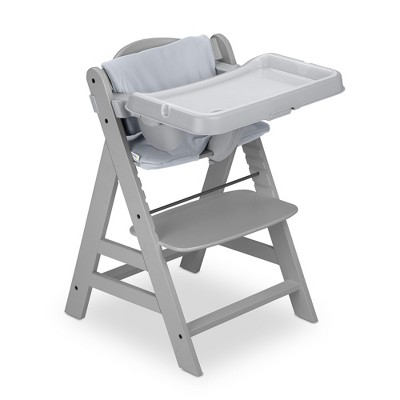 Hauck Alphaplus Grow Along White Wooden High Chair Seat With Grey ...