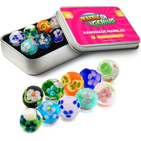 Marble Genius Collectors Marbles, 10 Handmade Glass Marbles Stocking ...