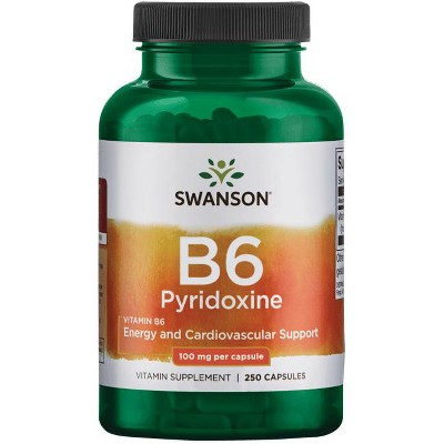 Swanson Vitamin B6 Pyridoxine 100 Mg 250 Caps : Target
