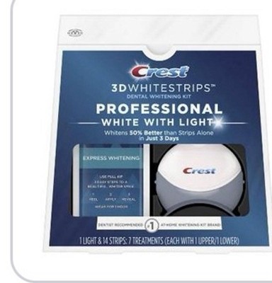 Crest 3d Whitestrips Professional White With Light Teeth Whitening Kit ...