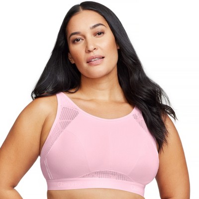 Glamorise Womens No-sweat Mesh Sports Wirefree Bra 1068 Pink 44dd : Target