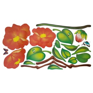 Slickblue Outstanding Red Wall Art Decals – Waterproof Vinyl Stickers ...