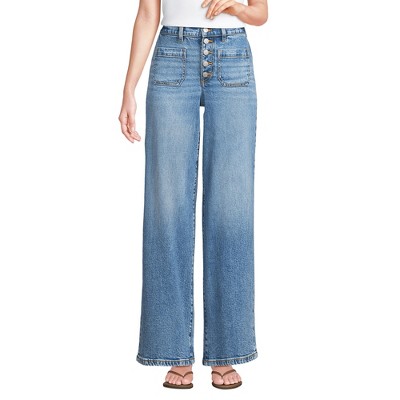 Lands' End Women's Petite High Rise Tencel™ Fiber Pleated Wide Leg ...