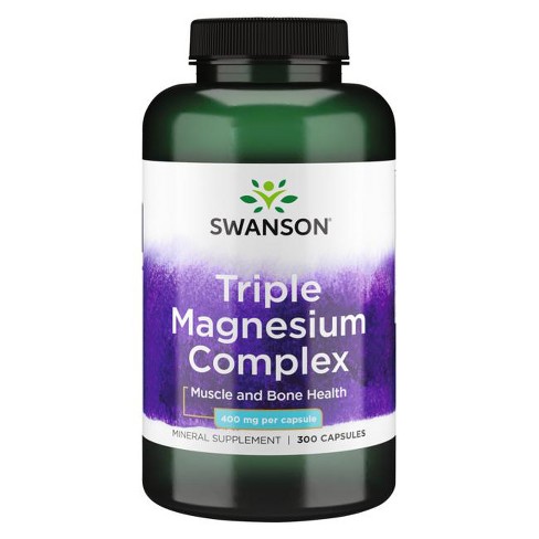 Swanson Mineral Supplements Triple Magnesium Complex 400 Mg Capsule ...