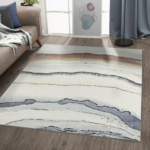 Luxe Weavers Abstract Sunset Marbled Multi 5x7 Area Rug : Target