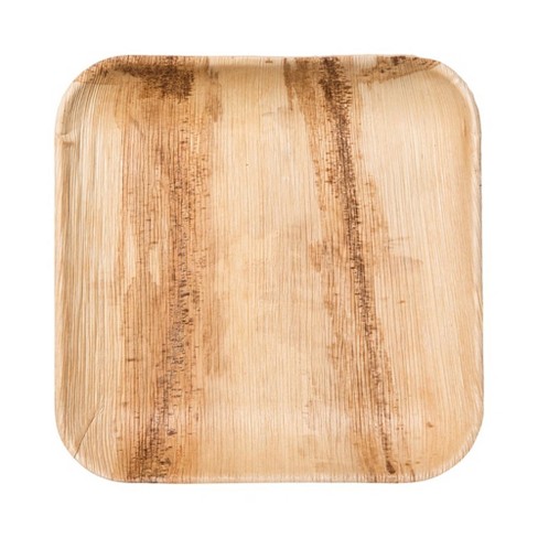 Smarty Had A Party 9" Square Palm Leaf Eco Friendly Disposable Buffet ...