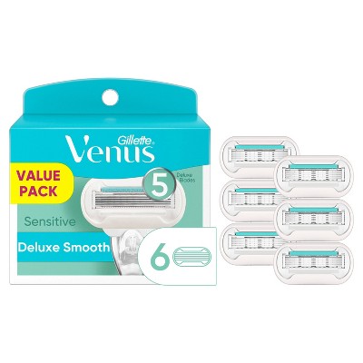 Venus Deluxe Smooth Sensitive Women's Razor Blade Refills - 6ct : Target