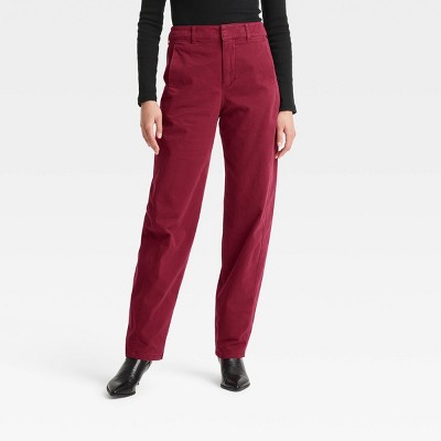 Maverick Vegan Leather Pants - Merlot 2 : Target