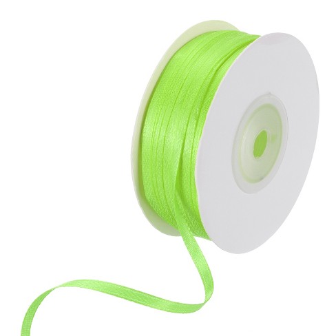 Unique Bargains Silky Smooth Soft Shiny Fabric Ribbons Bright Green ...