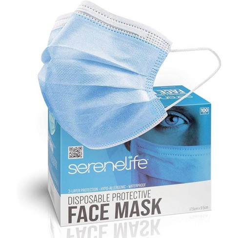 Serenelife 3 Layer Disposable Face Mask : Target