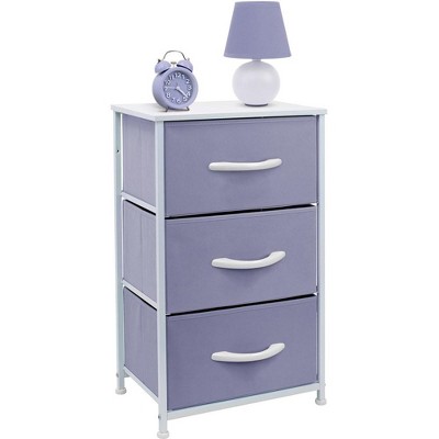 Sorbus 3 Drawers Chest Nightstand - Purple : Target