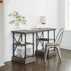 Conway Wood Writing Desk With Storage Gray - Threshold™ : Target