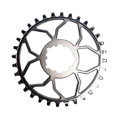 5Dev Titanium 3-Bolt Chainring, 3mm Offset, 30T, Raw/Silver : Target