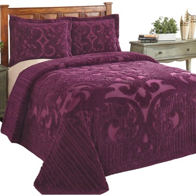 Collections Etc Ashton Textured Scrolling Chenille Design Bedspread ...