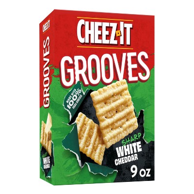 Cheez-it Grooves Sharp White Cheddar Crackers - 9oz : Target