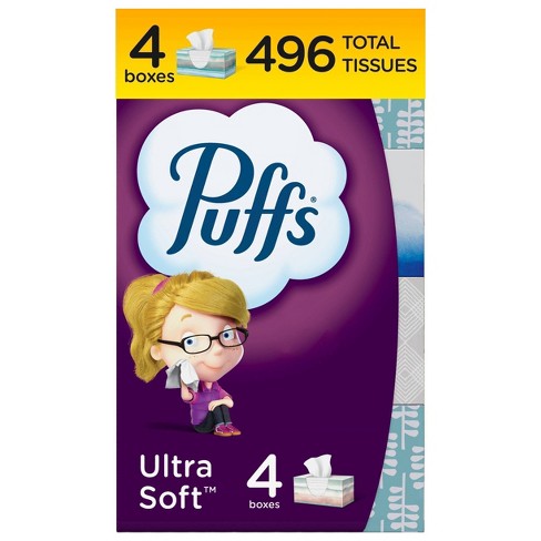 Puffs Ultra Soft Facial Tissue - 4pk/124ct : Target