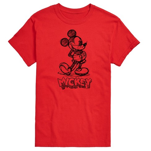 Men's Disney Mickey Mouse Classic Sketch Short Sleeve Graphic T-shirt ...