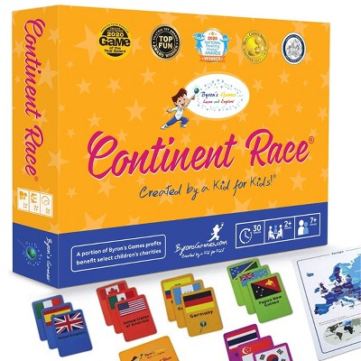 Continent Race - Geography Learning Educational Card Game For Kids : Target