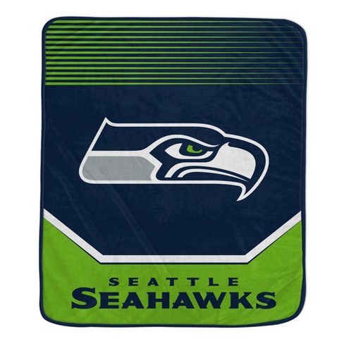 Nfl Seattle Seahawks Half Tone Lines Tab Royal Plush Blanket : Target