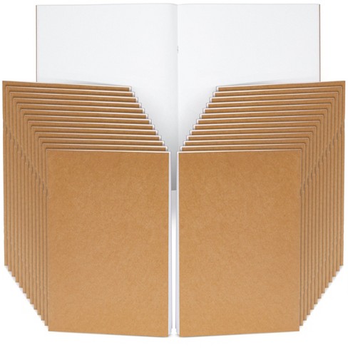 Paper Junkie 24-pack Kraft Paper Unlined Notebook 8.5x11, Blank Inside ...