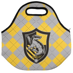 Harry Potter Hufflepuff Plaid Crest Soft Neoprene Lunch Bag : Target