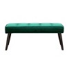 Westintrends Velvet Tufted Bedroom Bench For Living Room & Entryway ...