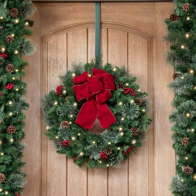 Adjustable Wreath Hanger 20-lb Capacity Green - Haute Décor : Target