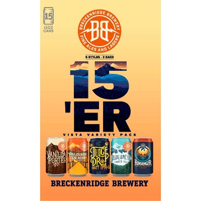 Breckenridge 15 Can Sampler Variety Pack - 15pk/12 Fl Oz Cans : Target