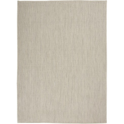 Nourison Courtyard Cou01 Indoor/outdoor Area Rug - Ivory Silver 4' X 6 ...