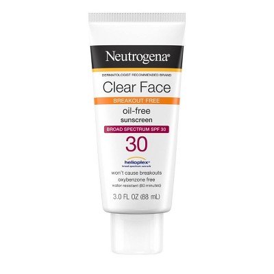 Neutrogena Clear Face Liquid Sunscreen Lotion - 3 Fl Oz : Target